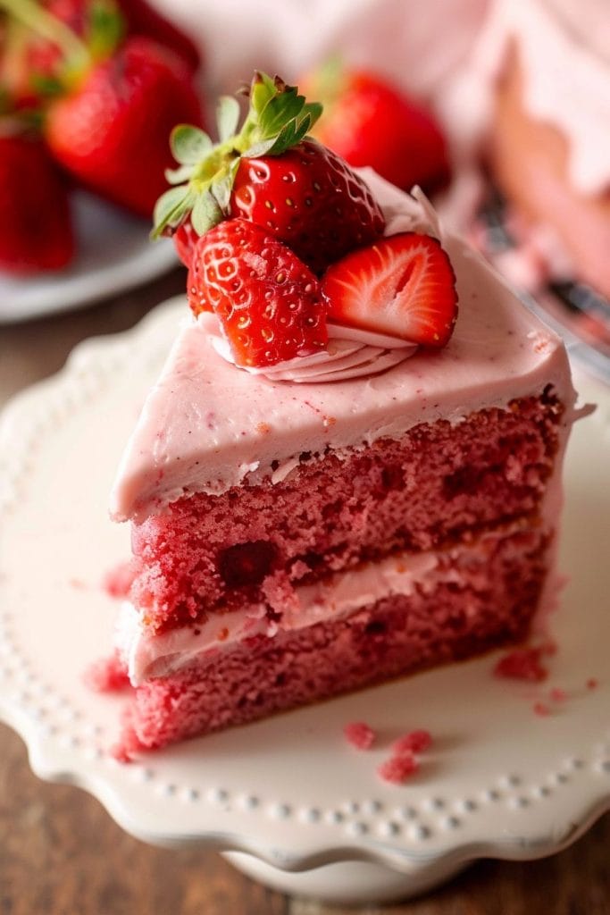 Double Strawberry Cake – Recipecs