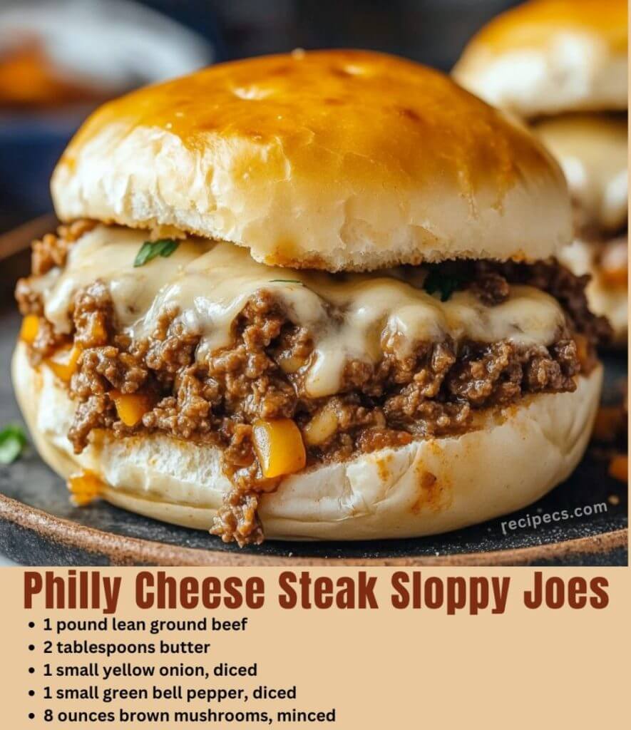 Philly Cheese Steak Sloppy Joes Recipe – Recipecs