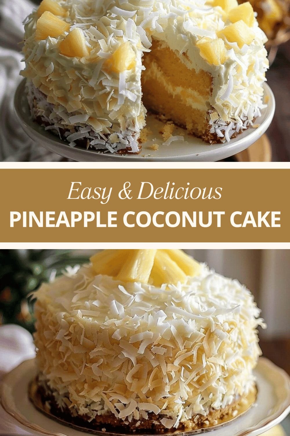 Pineapple Coconut Surprise Cake – Recipecs