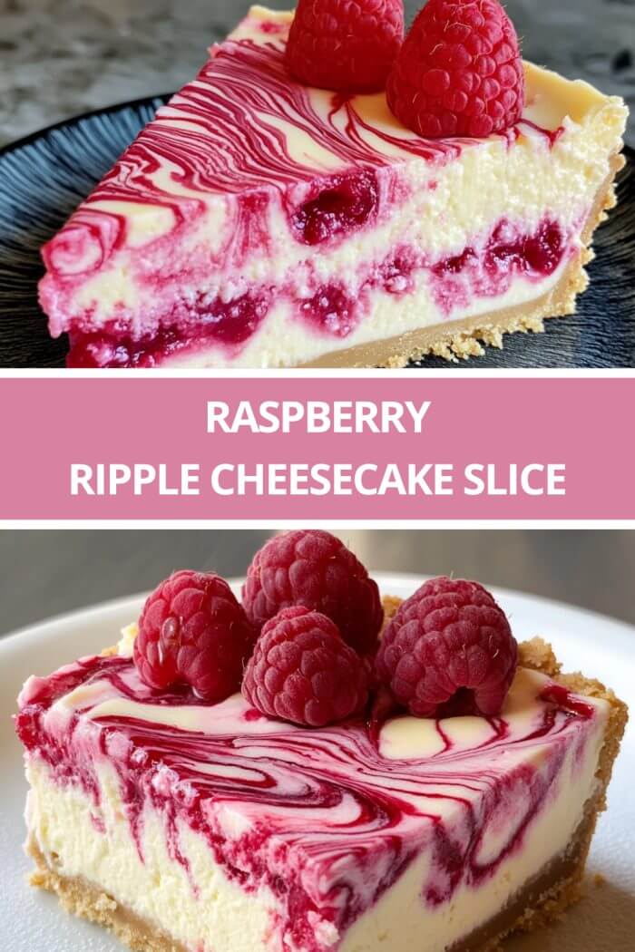 Raspberry Ripple Cheesecake Slice – Recipecs