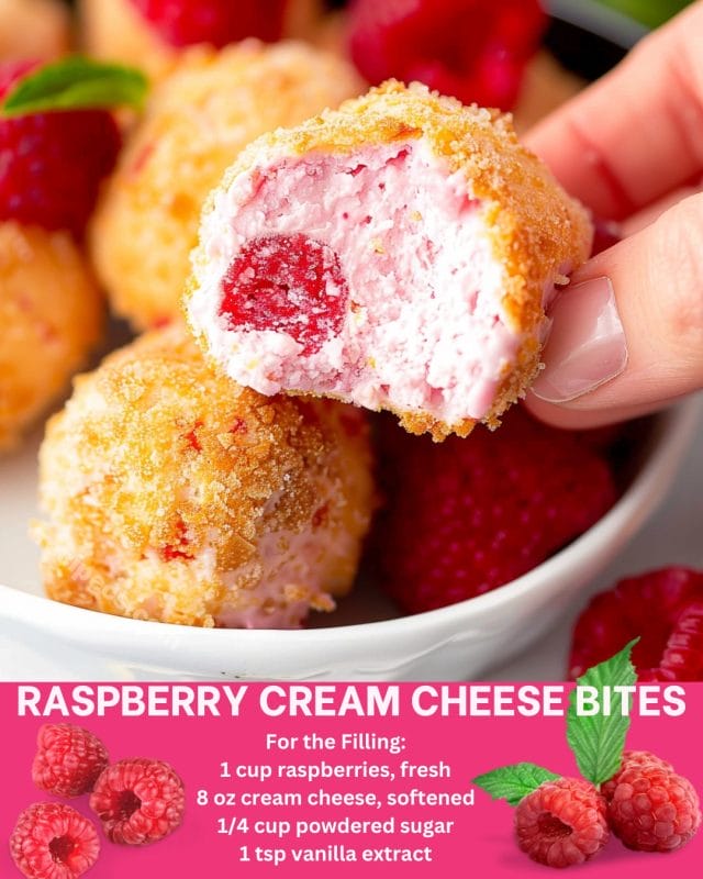 Raspberry Cream Cheese Bites – Recipecs