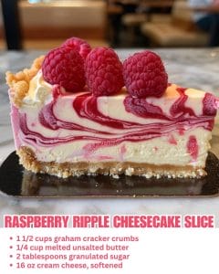 Raspberry Ripple Cheesecake Slice – Recipecs