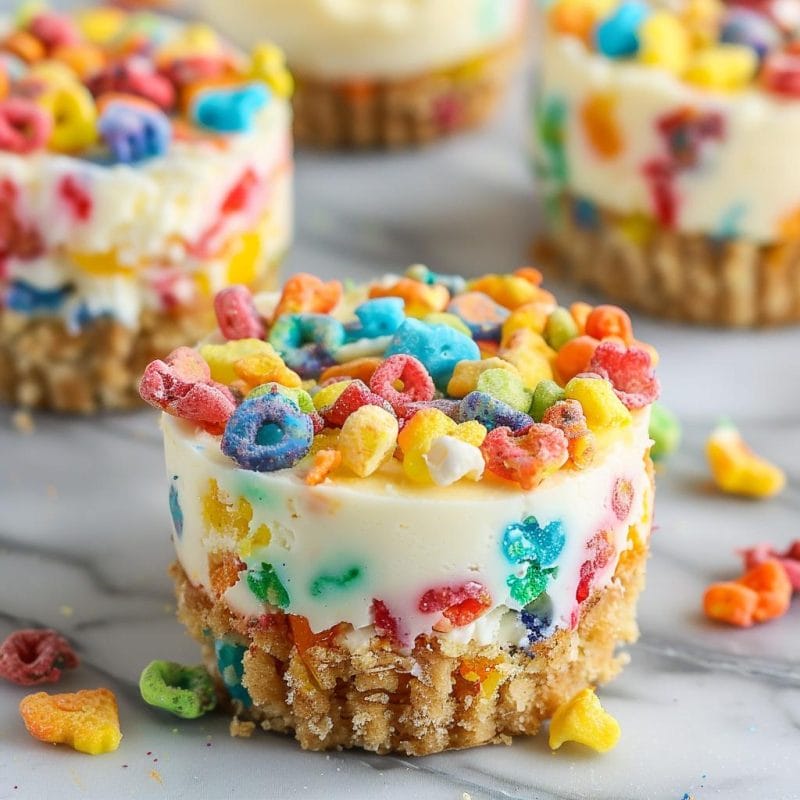 Fruity Pebbles Mini Cheesecakes – Recipecs