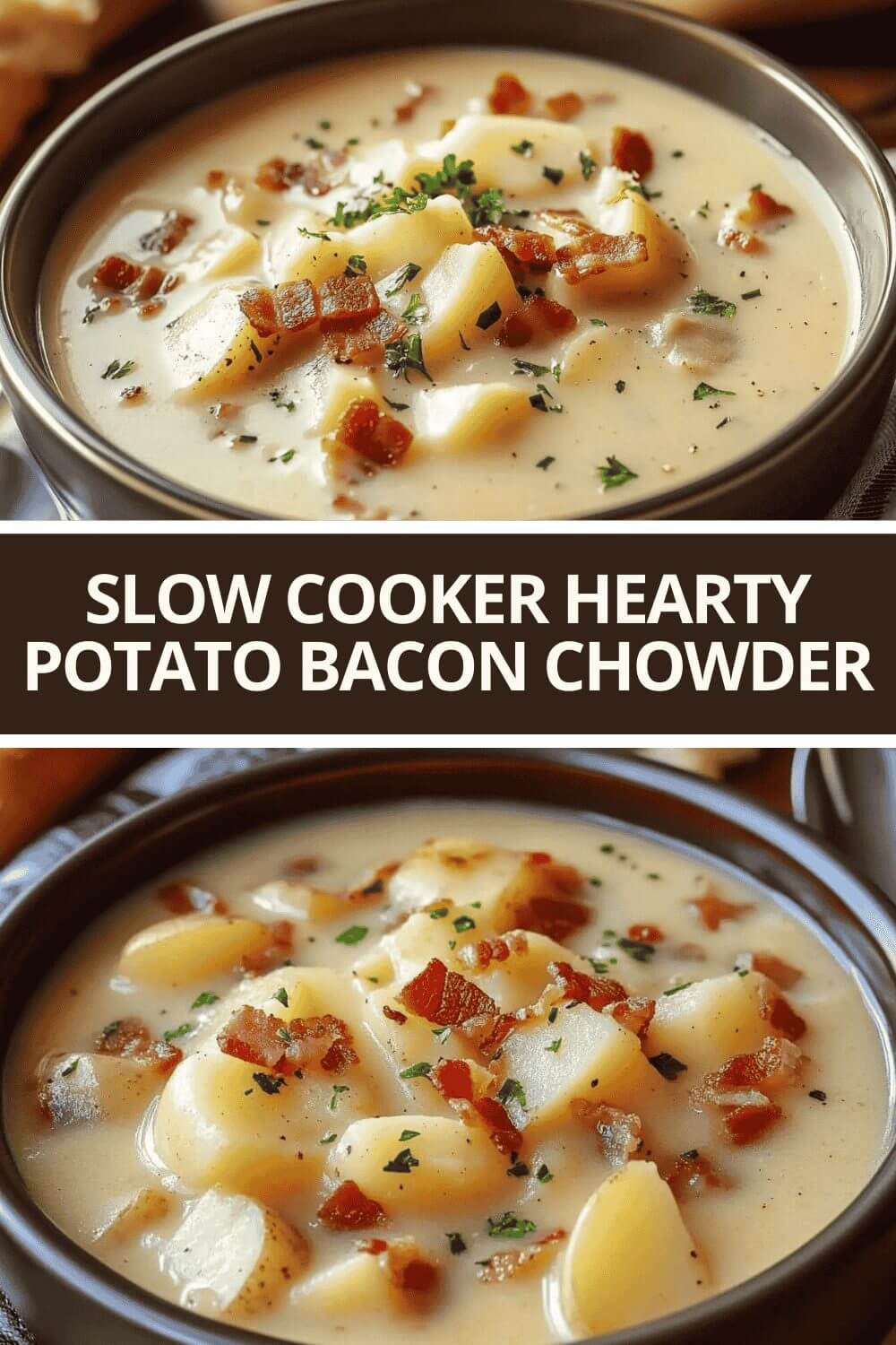 Slow Cooker Hearty Potato Bacon Chowder – Recipecs