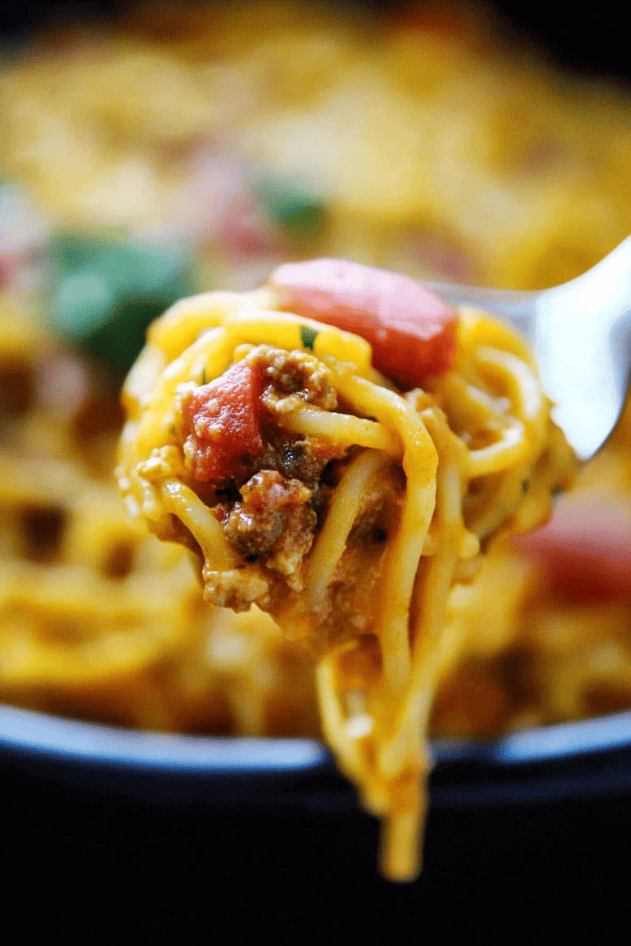 Cheesy Taco Spaghetti – Recipecs