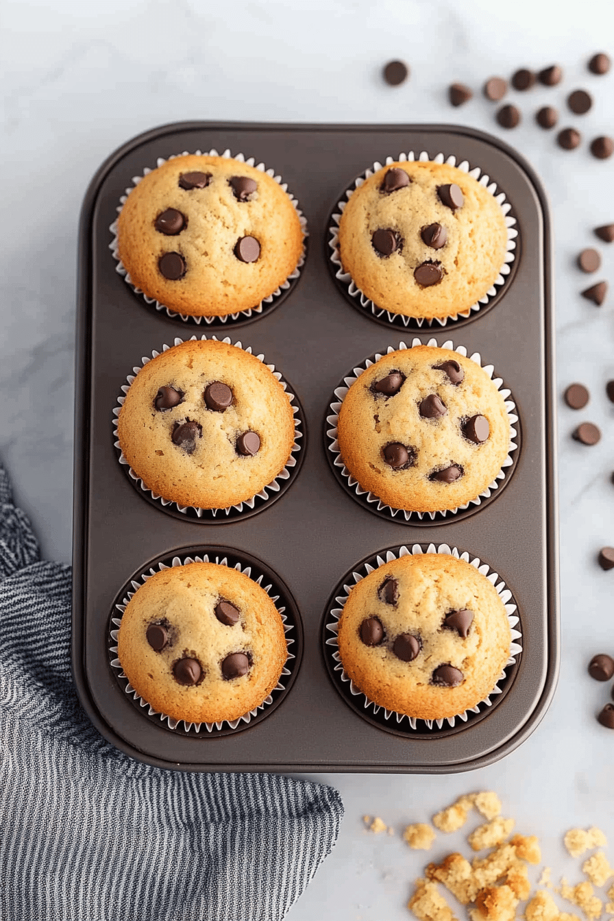 Chocolate Chip Cake Mix Muffins – Recipecs