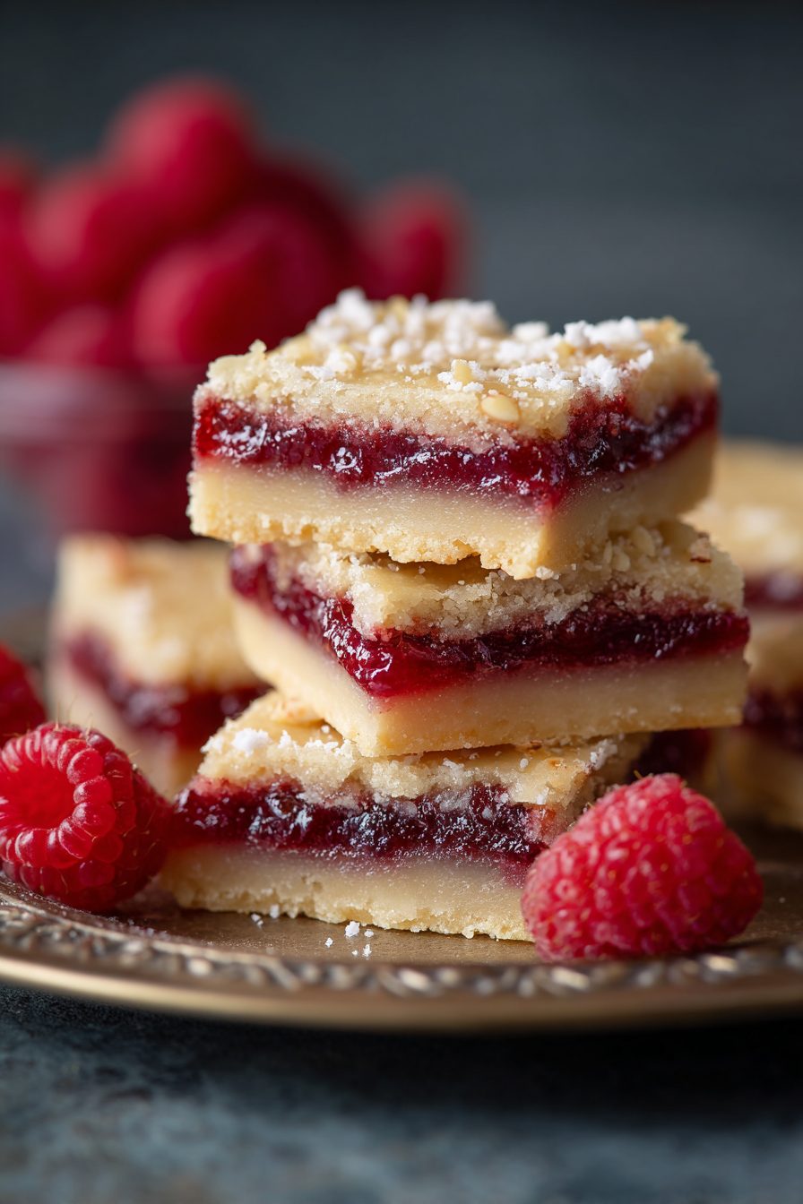 Raspberry Almond Shortbread Bars Recipe – Recipecs