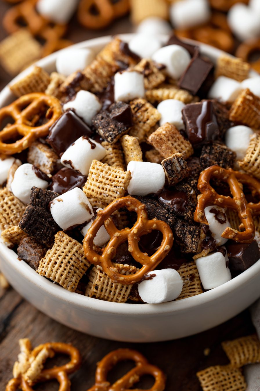 S’mores Snack Mix with Pretzels Recipe – Recipecs